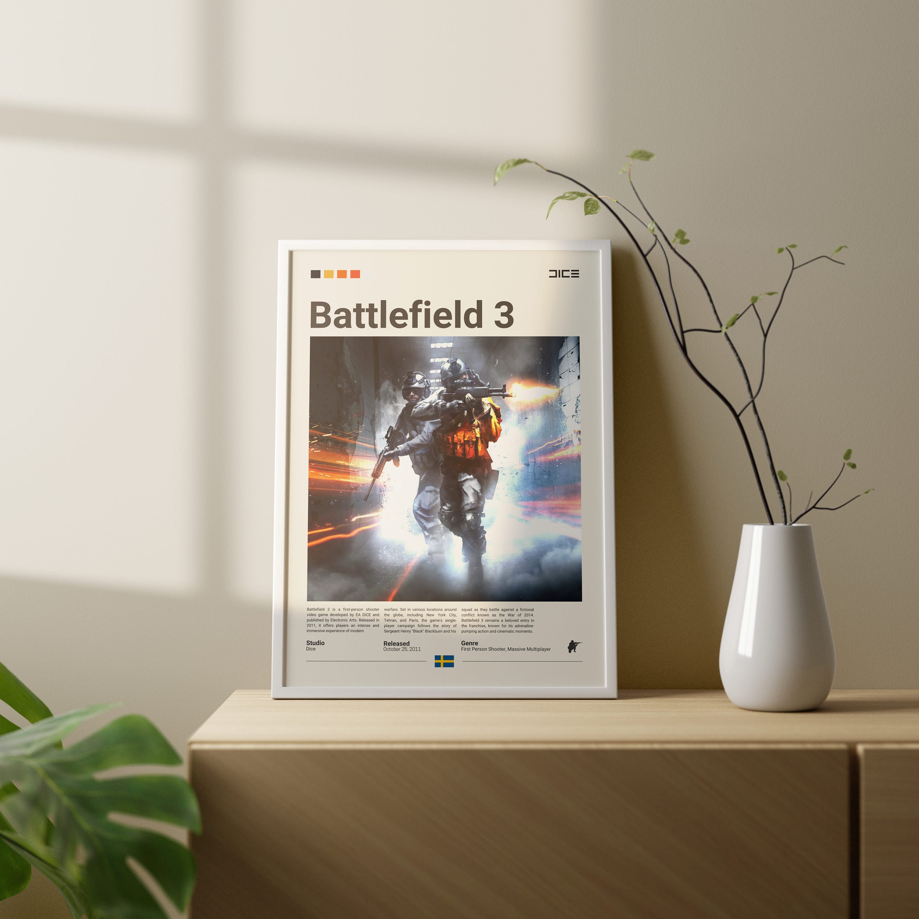 Battlefield 3 Poster, Gaming Room Poster, Gaming Wandposter, Gaming ...