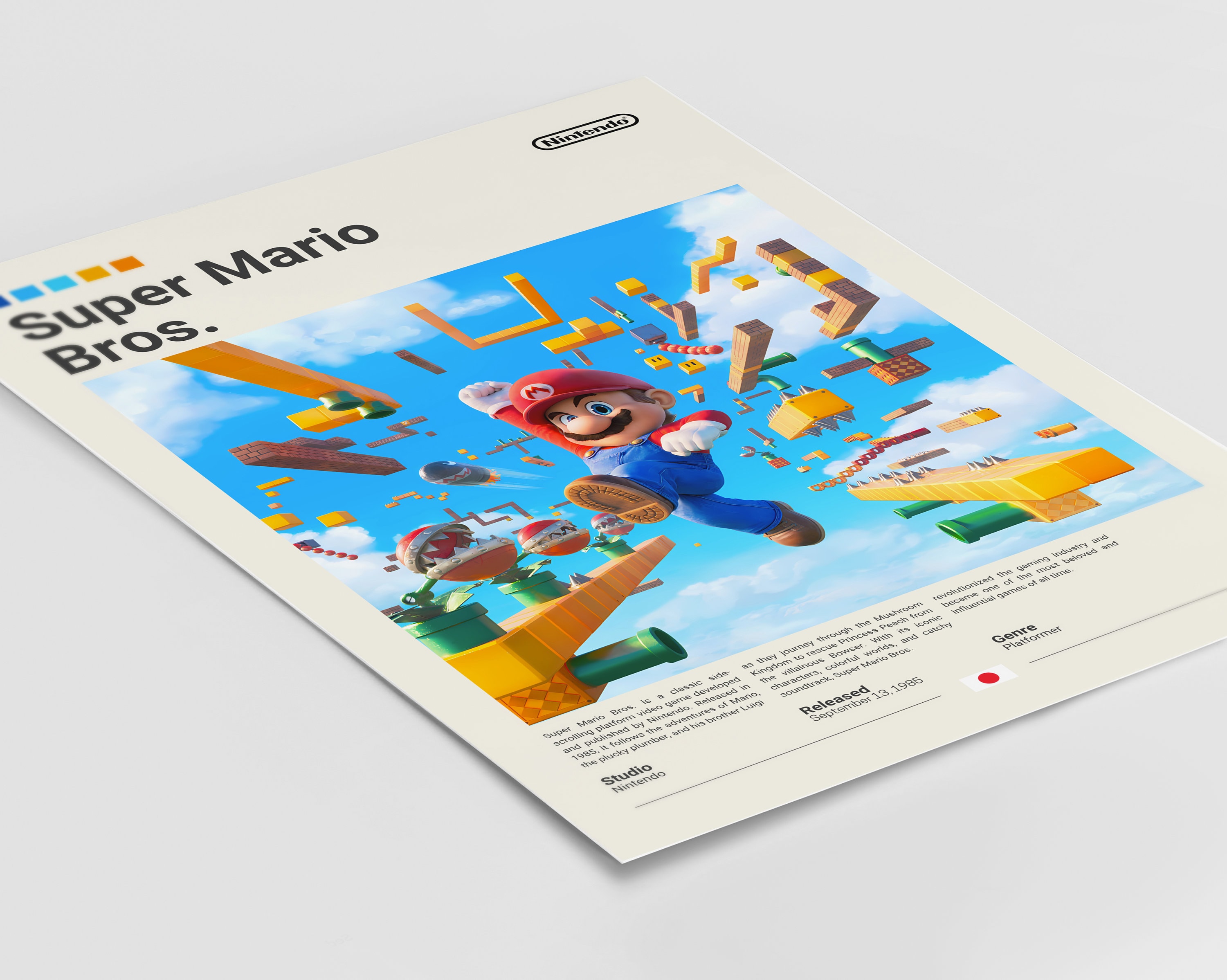 Super Mario Bros Poster, Gaming Room Poster, Gaming Wall Poster, Gaming ...