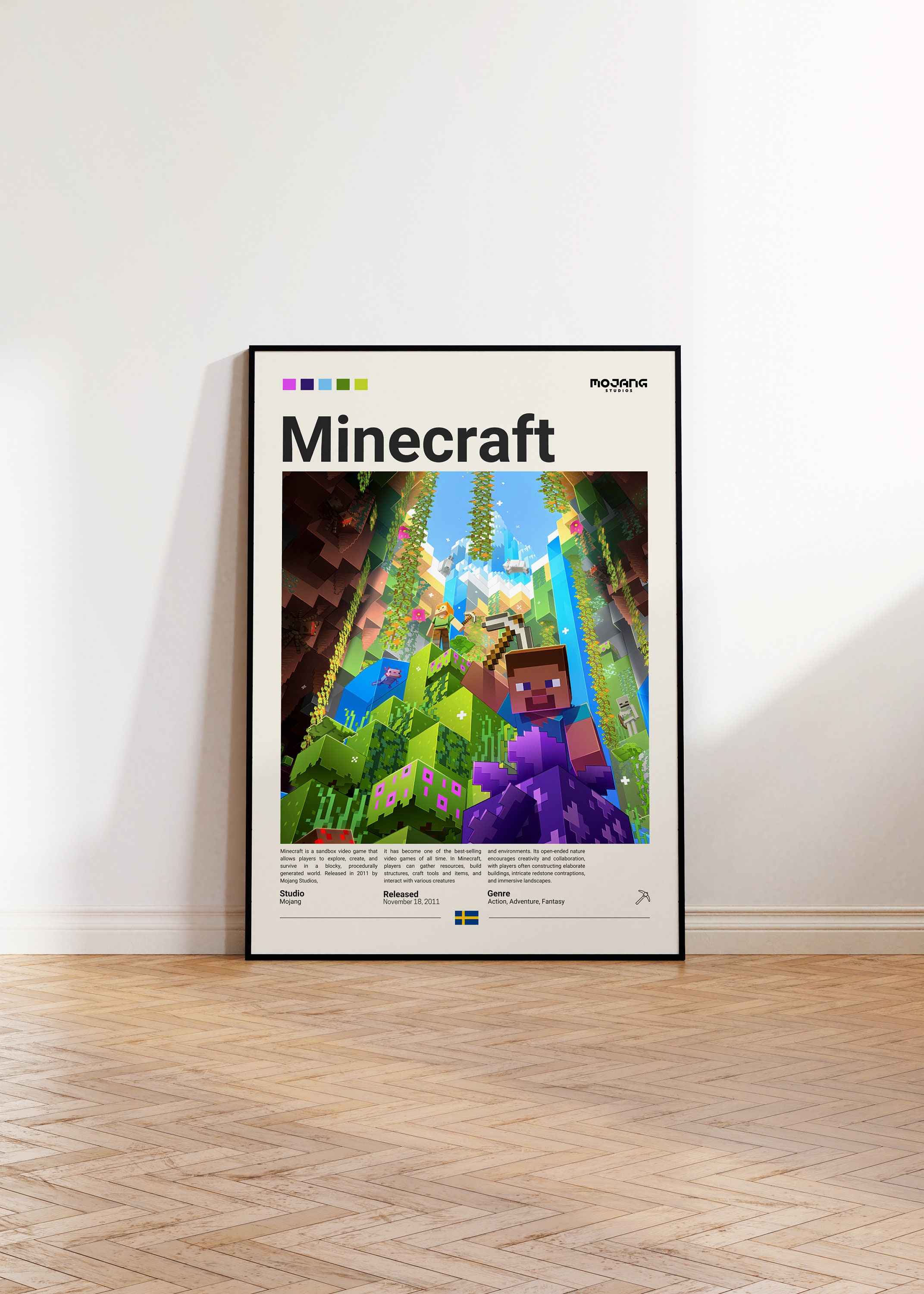 Minecraft Poster, Gaming Room Poster, Gaming Wall Poster, Gaming Print ...