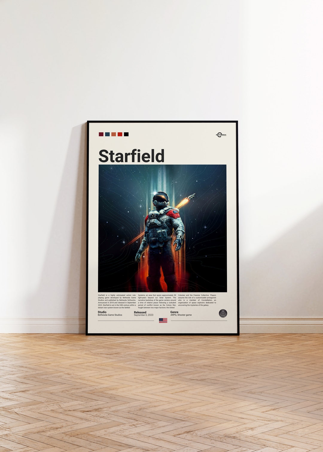 Starfield Poster, Gaming Room Poster, Gaming Wall Poster, Gaming Print ...