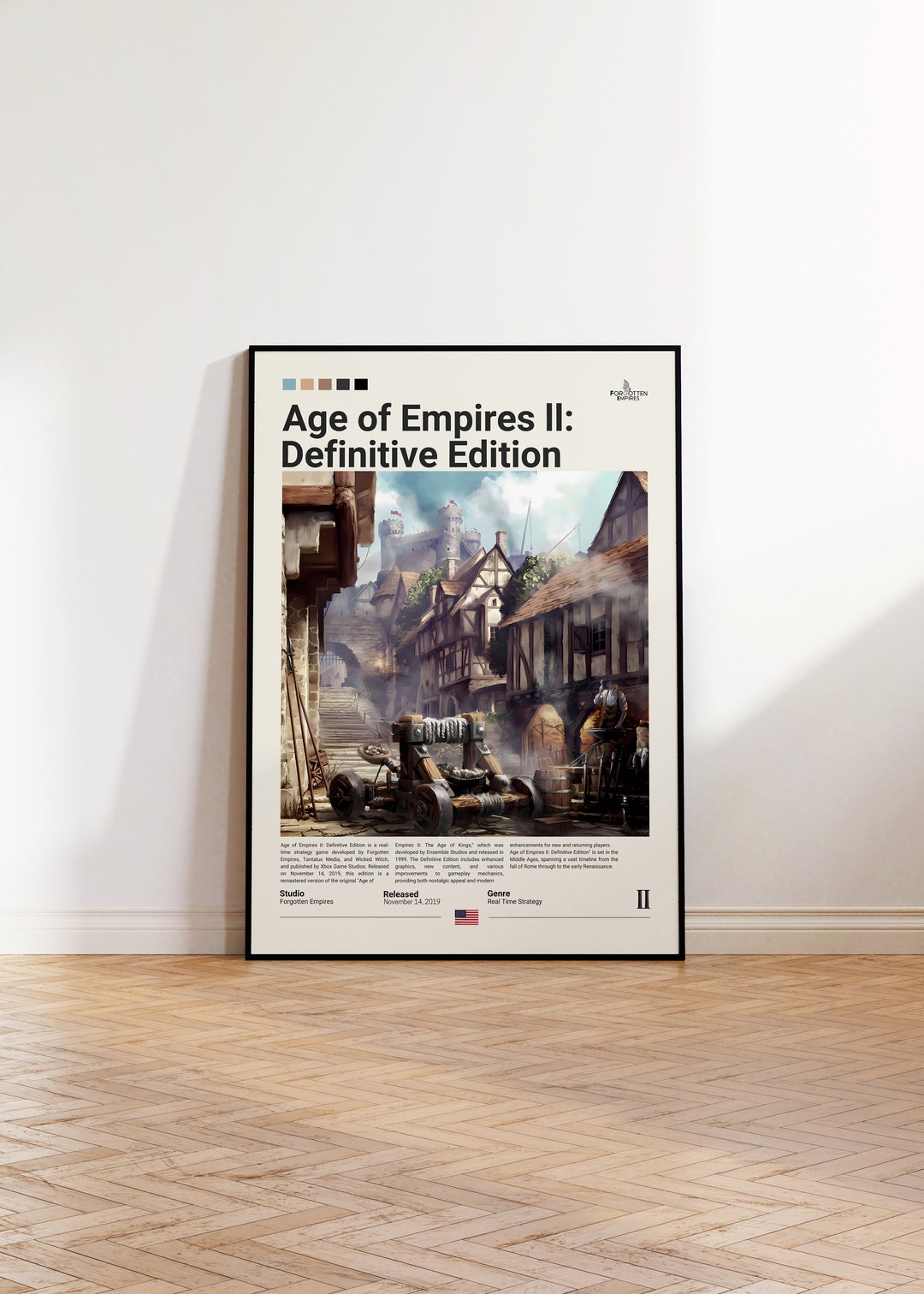 Age of Empires 2 Poster, AOE 2 Poster, Gaming Room Poster, Gaming Wall ...