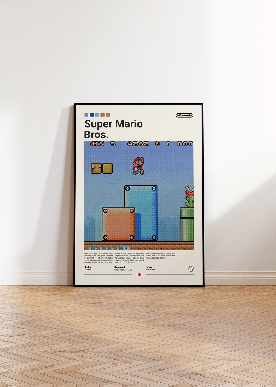 Super Mario Bros Poster, Mario Poster, Gaming Room Poster, Gaming Wall ...