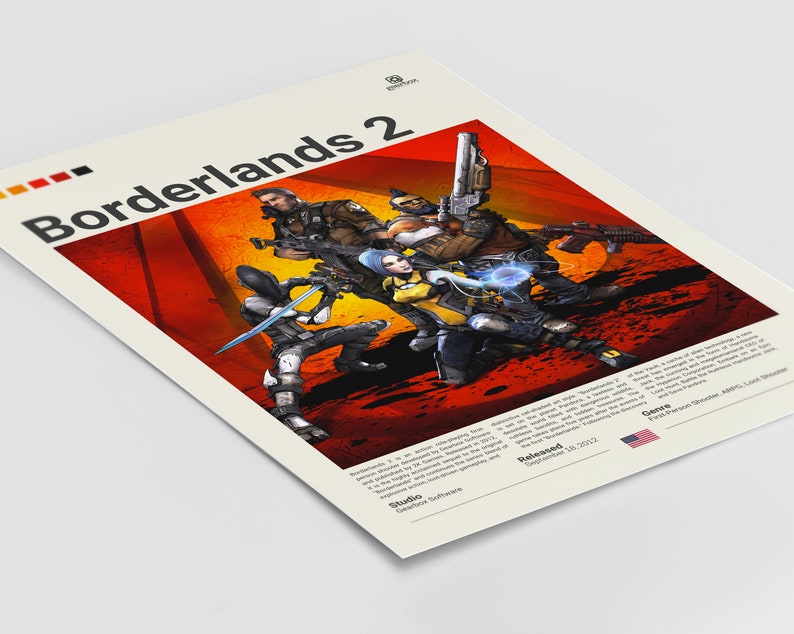 Borderlands 2 Poster, Gaming Room Poster, Gaming Wall Poster, Gaming ...