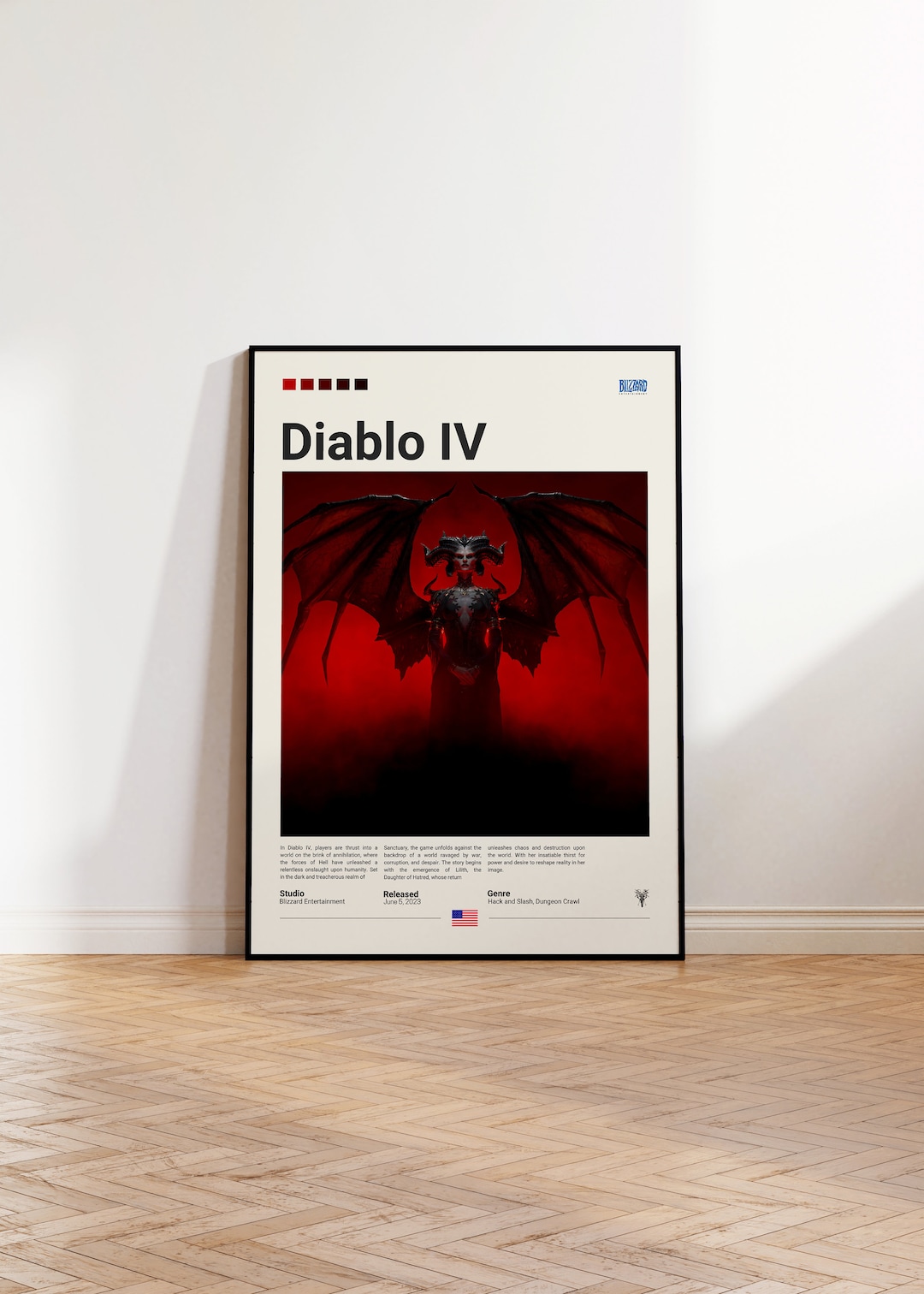 Diablo 4 Poster, Gaming Poster, Gaming Wandposter, Gaming Print, Gamer ...