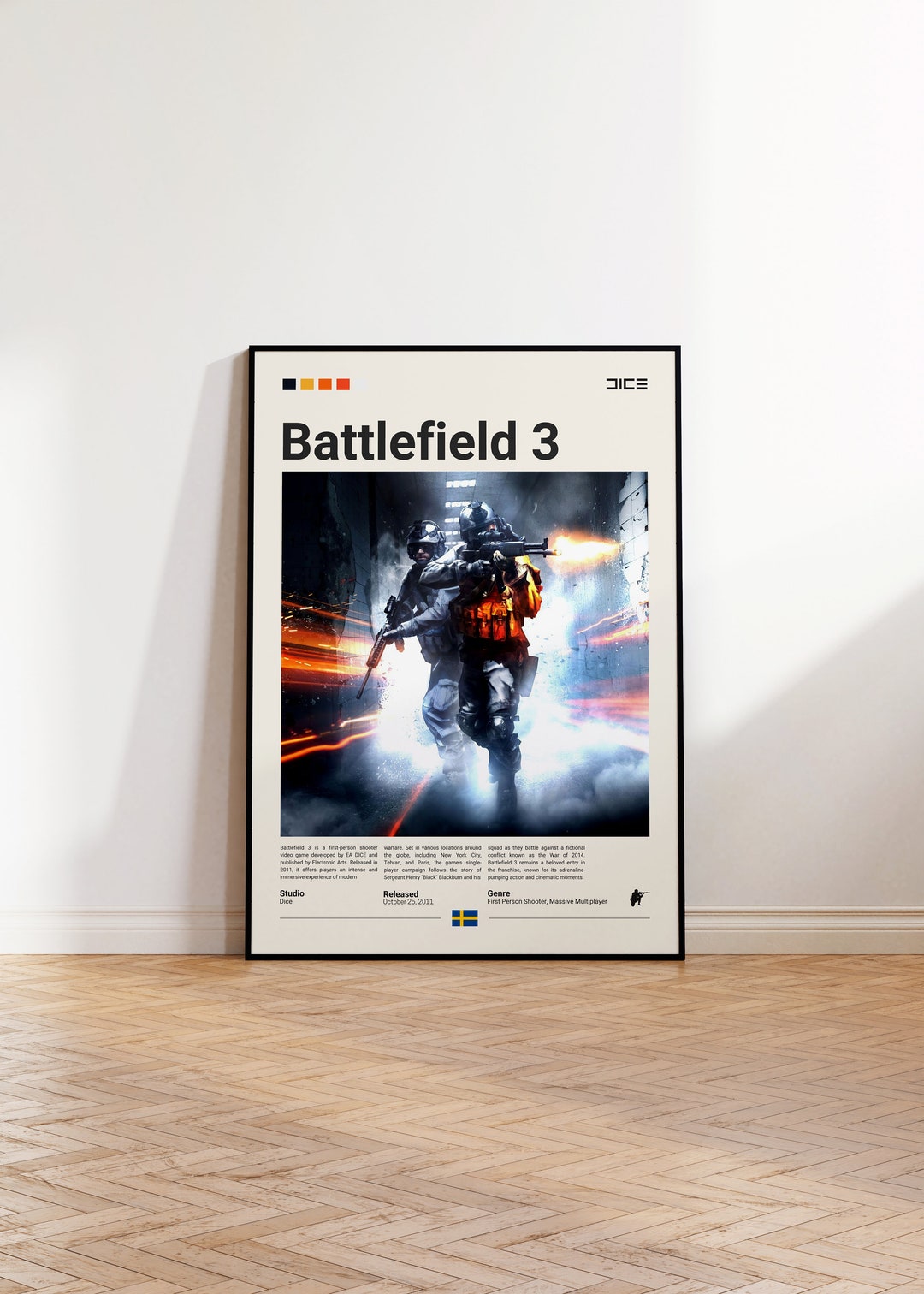 Battlefield 3 Poster, Gaming Room Poster, Gaming Wandposter, Gaming ...