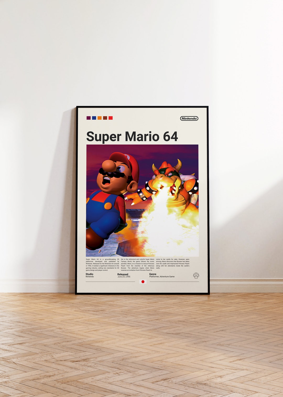 Super Mario 64 Poster, Gaming Room Poster, Gaming Wall Poster, Gaming ...
