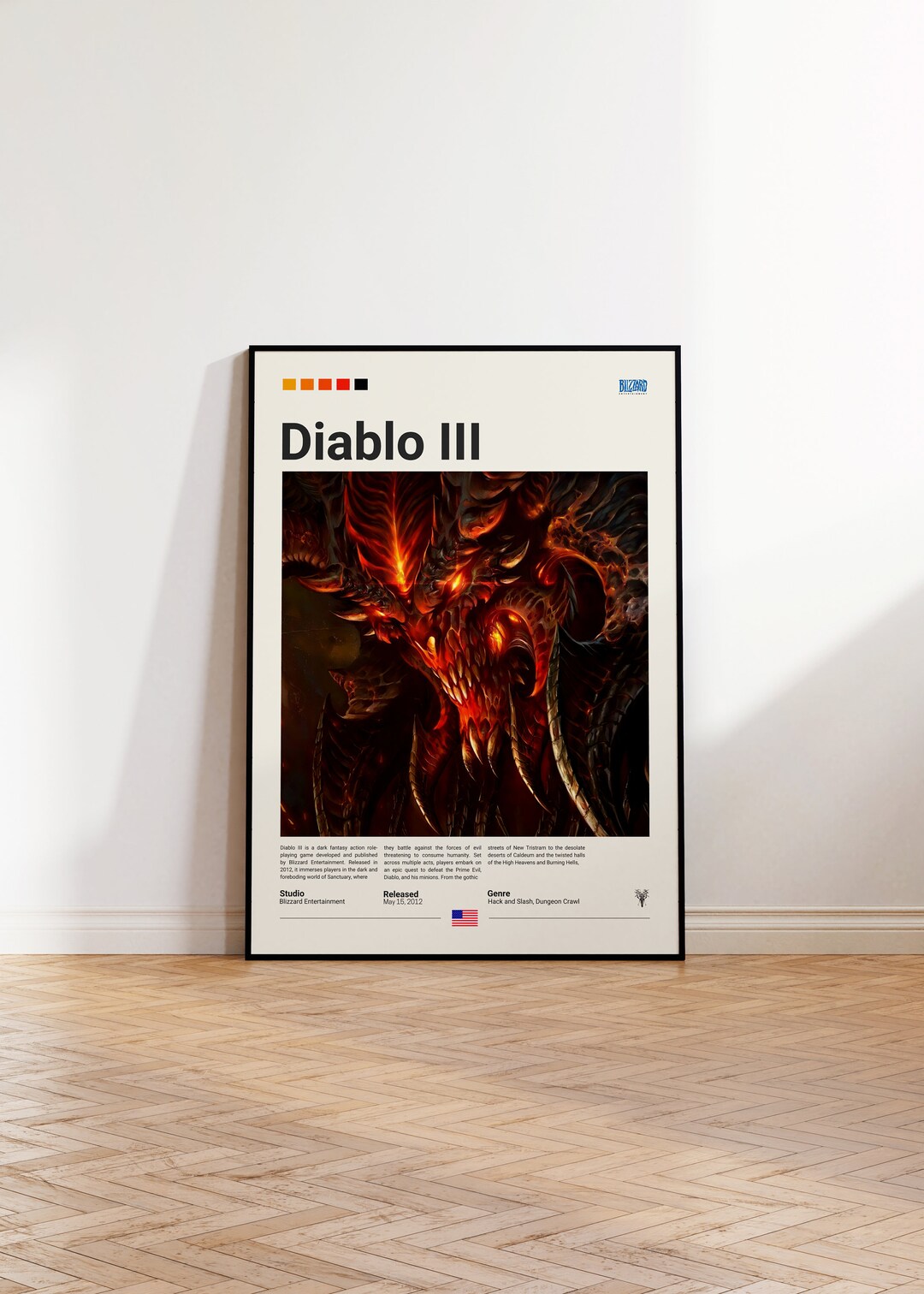Diablo 3 Poster, Gaming Room Poster, Gaming Wall Poster, Gaming Print ...