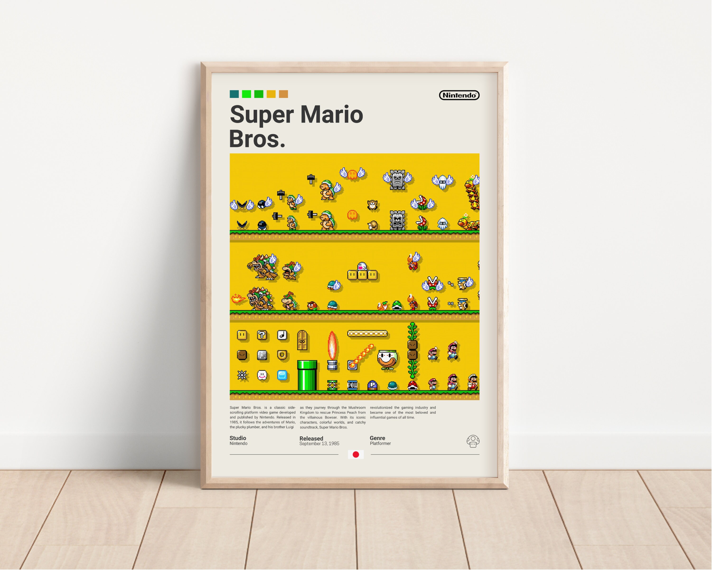 Super Mario Bros Poster, Gaming Room Poster, Gaming Wall Poster, Gaming ...