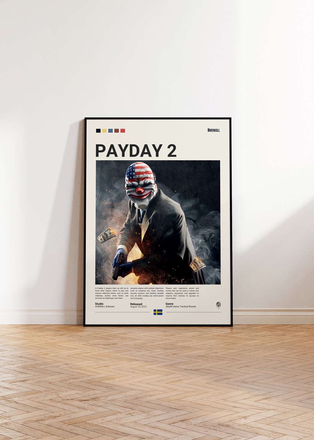 Payday 2 Poster, Gaming Room Poster, Gaming Wall Poster, Gaming Print, Gamer Gift, Video Game ...