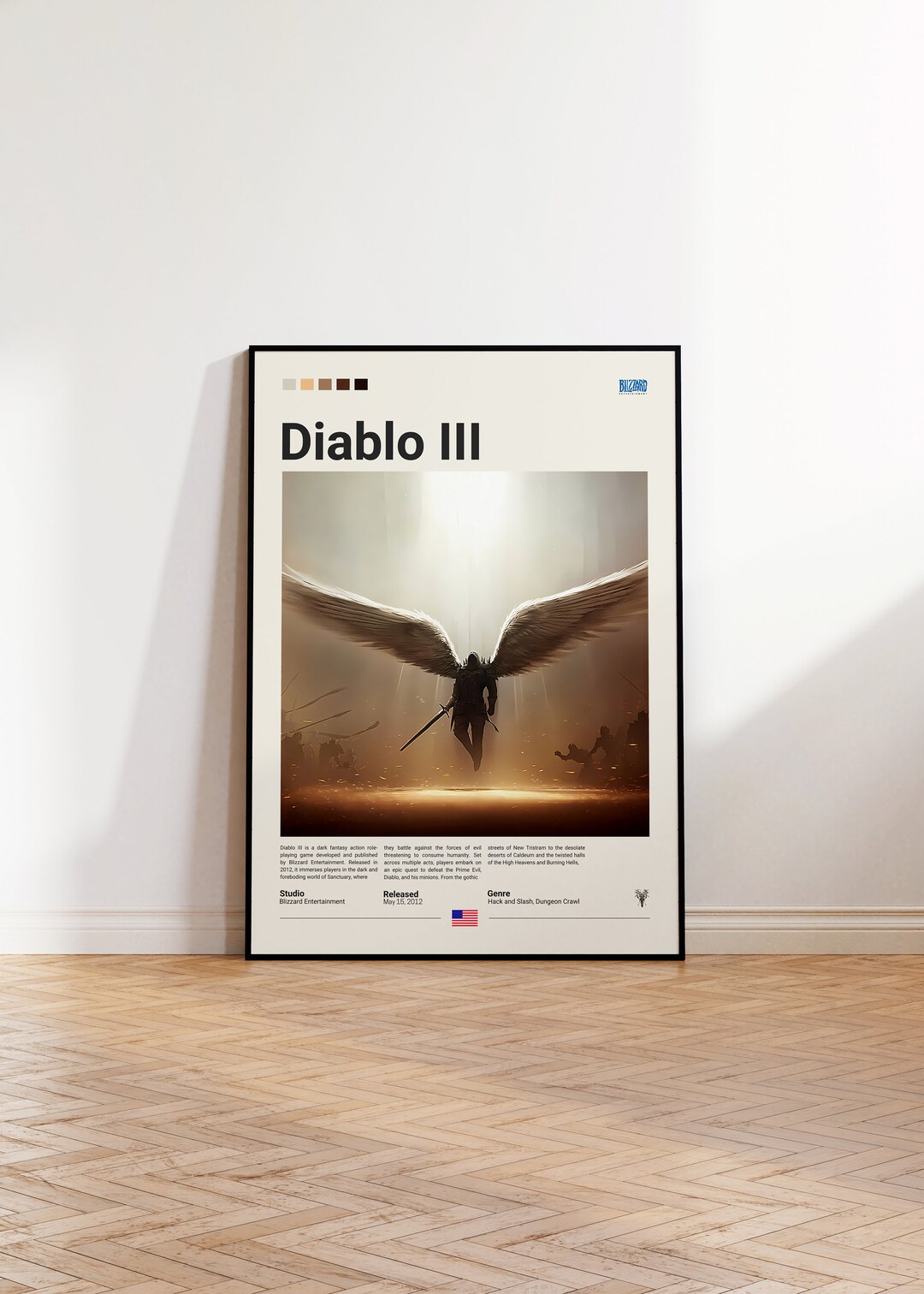 Diablo 3 Poster, Gaming Room Poster, Gaming Wall Poster, Gaming Print ...