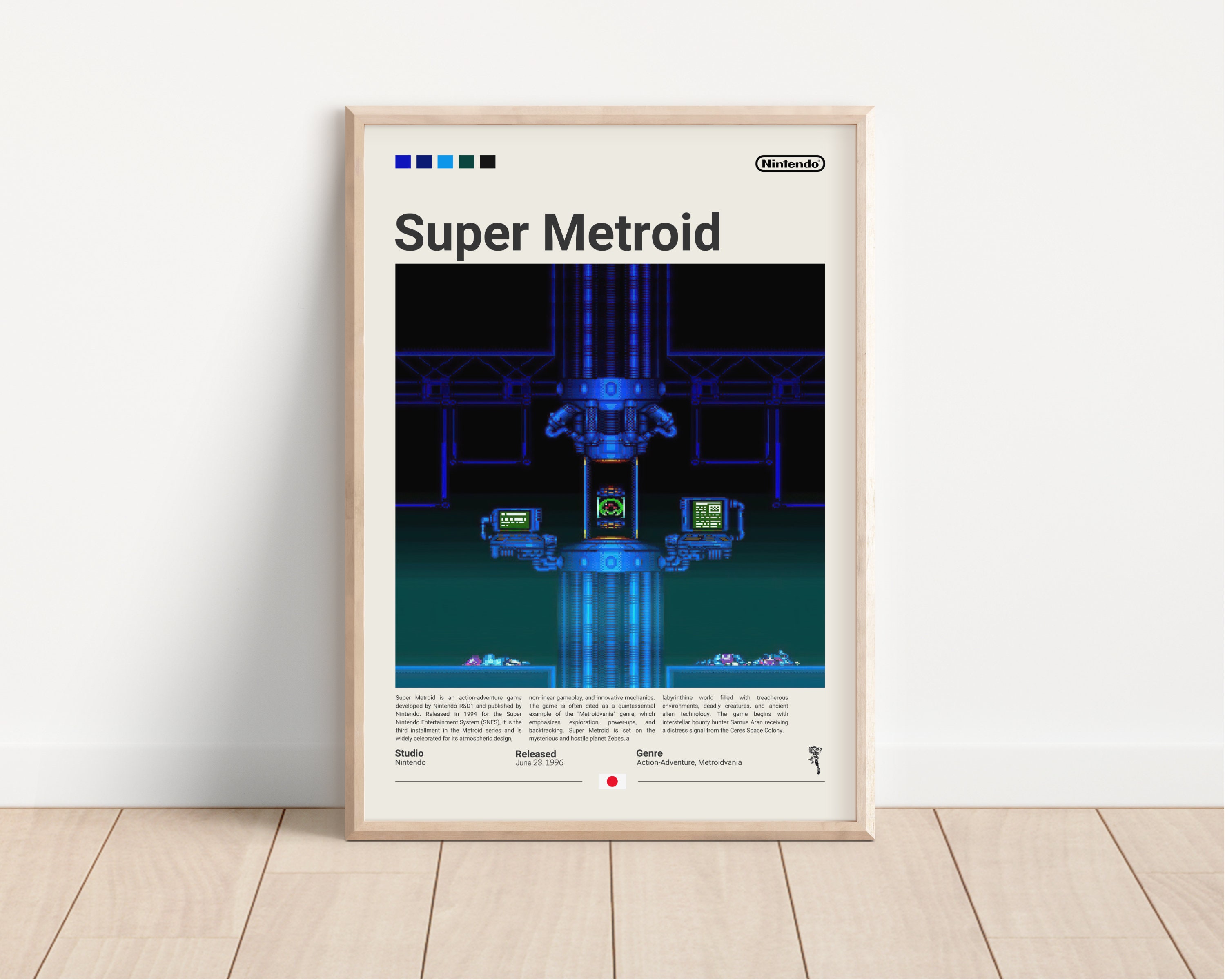 Super Metroid Poster, Metroid Poster, Gaming Room Poster, Gaming Wall ...