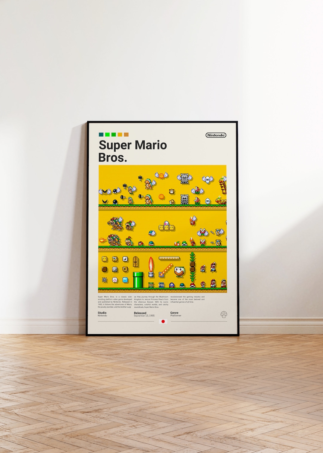 Super Mario Bros Poster, Gaming Room Poster, Gaming Wall Poster, Gaming ...