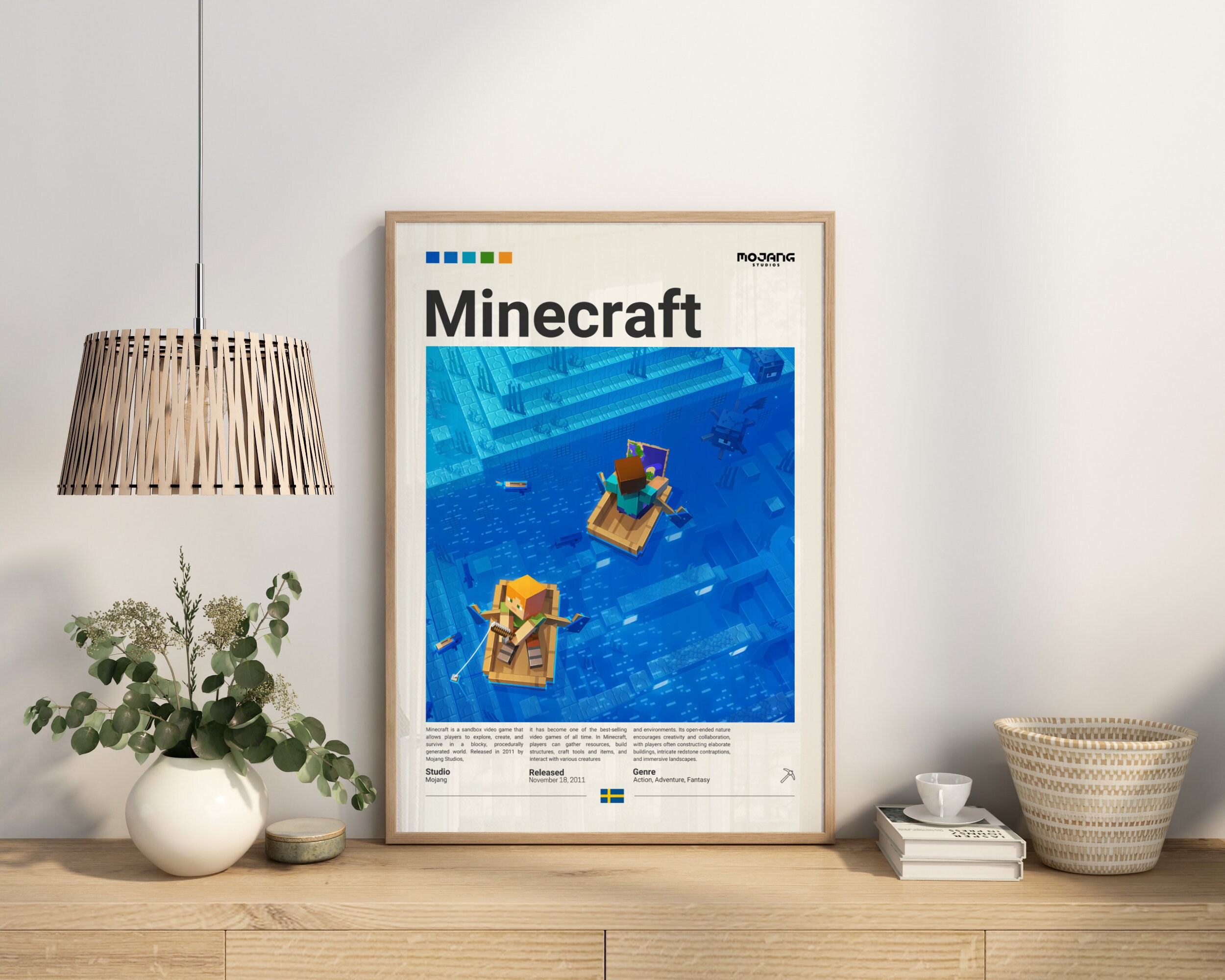 Minecraft Poster, Gaming Room Poster, Gaming Wall Poster, Gaming Print ...
