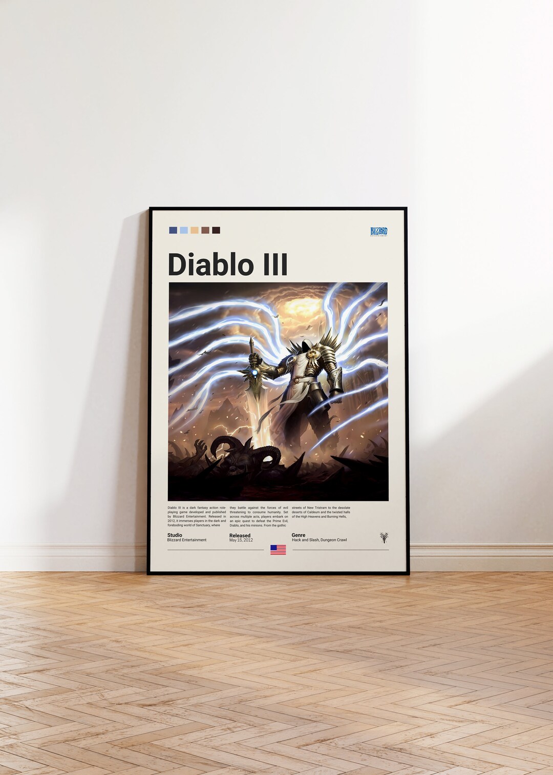 Diablo 3 Poster, Gaming Room Poster, Gaming Wall Poster, Gaming Print ...