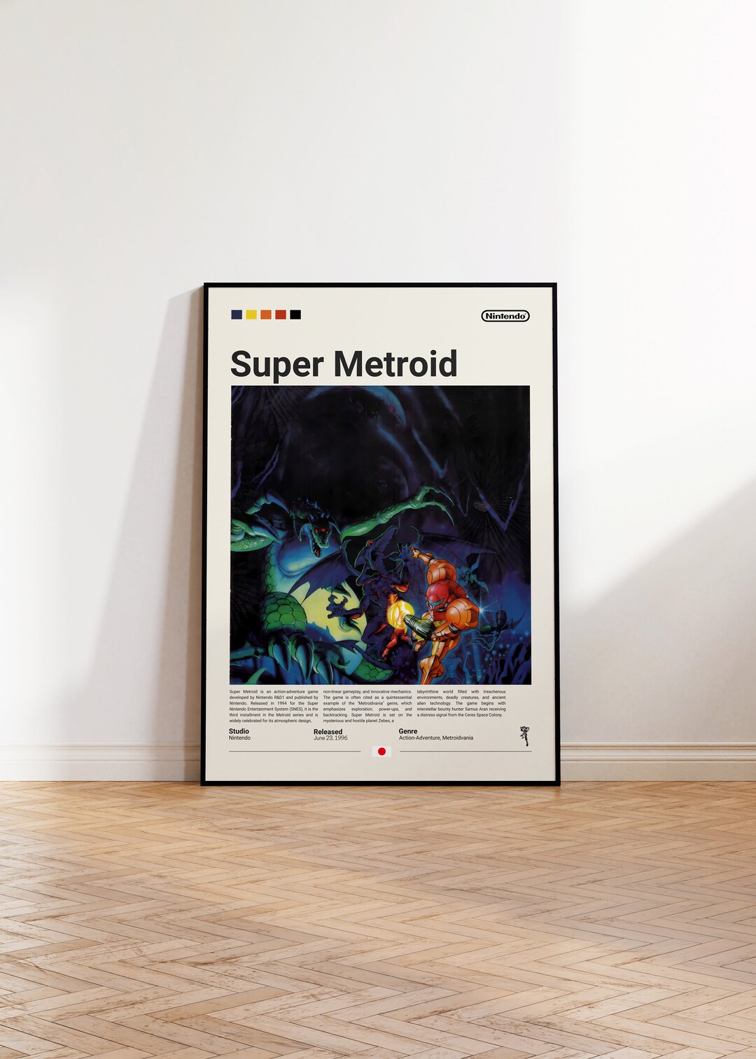 Super Metroid Poster, Metroid Poster, Gaming Room Poster, Gaming Wall ...