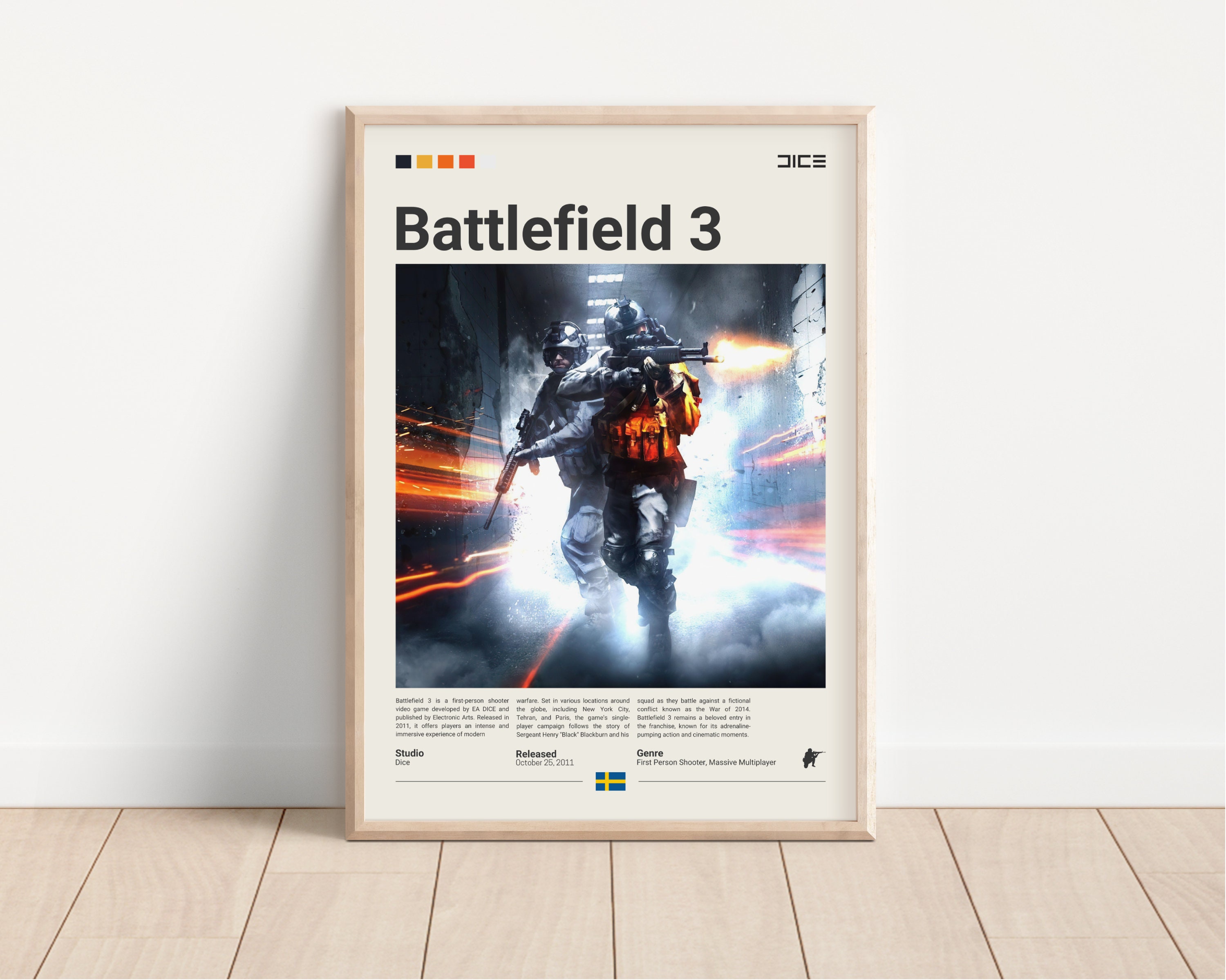 Battlefield 3 Poster, Gaming Room Poster, Gaming Wandposter, Gaming ...