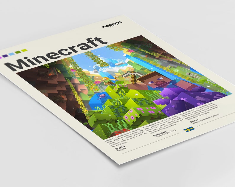 Minecraft Poster, Gaming Room Poster, Gaming Wall Poster, Gaming Print ...