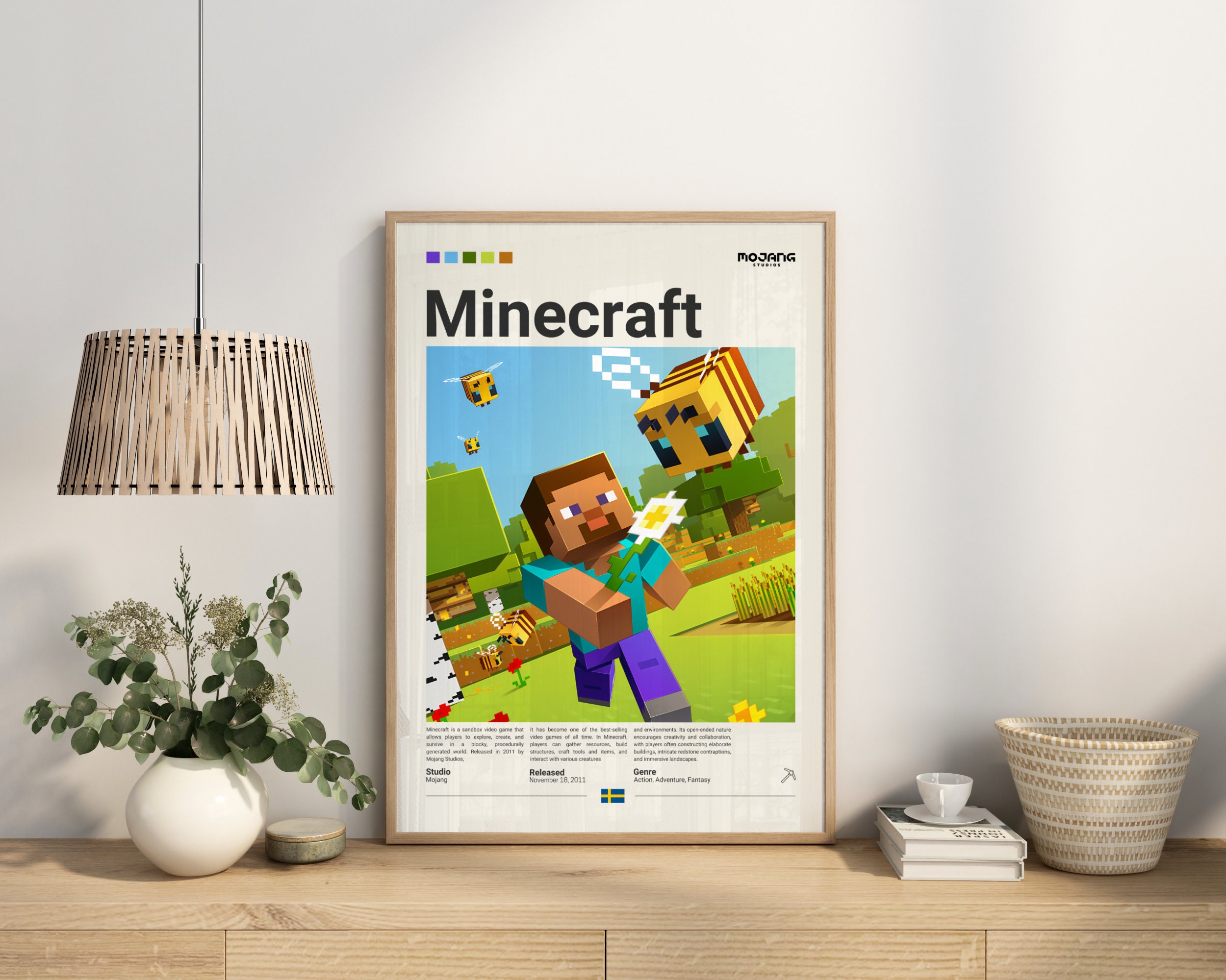 Minecraft Poster, Gaming Room Poster, Gaming Wandposter, Gaming Print ...