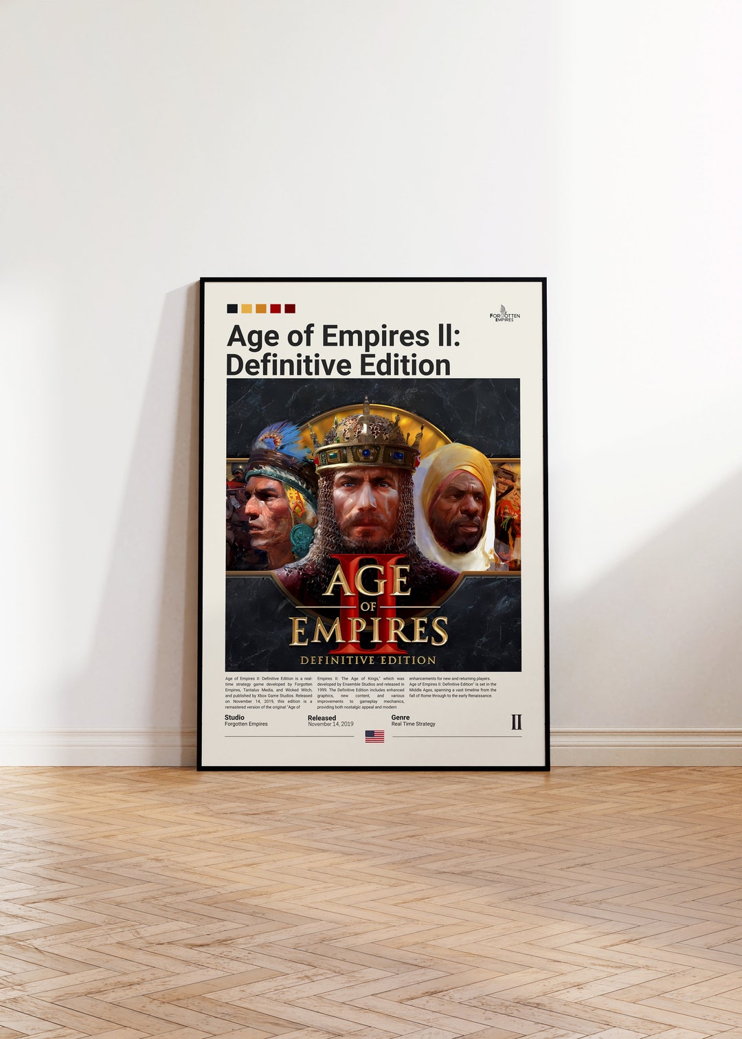 Age of Empires 2 Poster, AOE 2 Poster, Gaming Room Poster, Gaming Wall ...