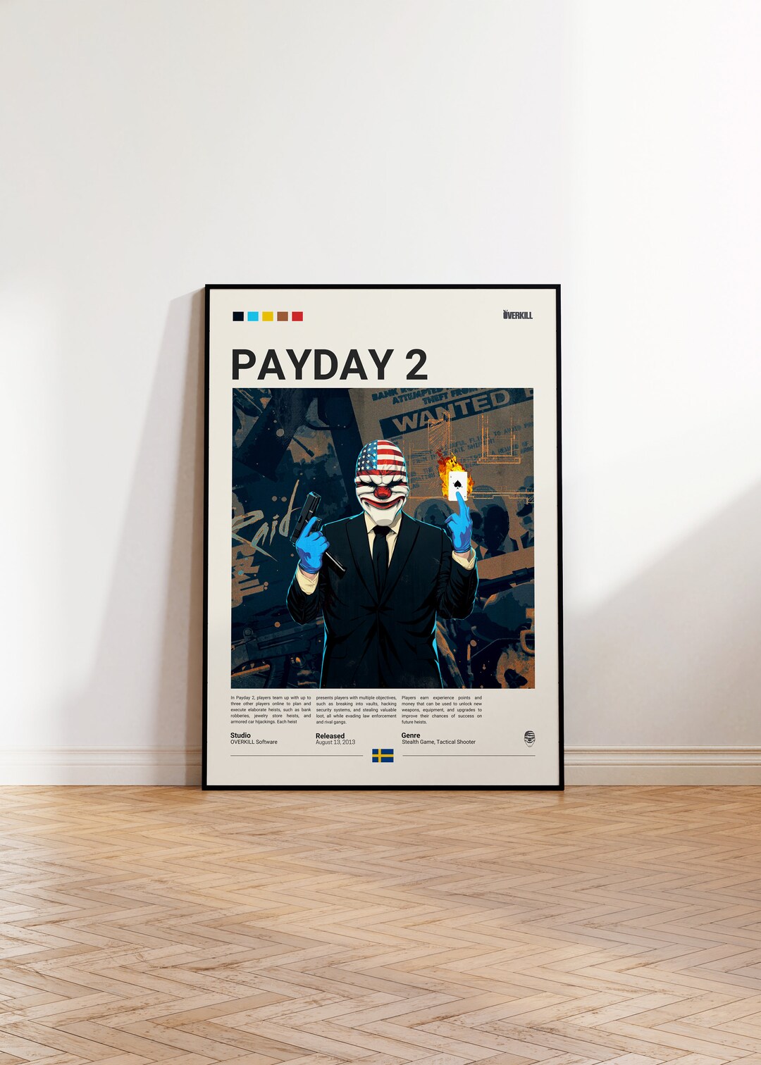 Payday 2 Poster, Gaming Room Poster, Gaming Wall Poster, Gaming Print ...