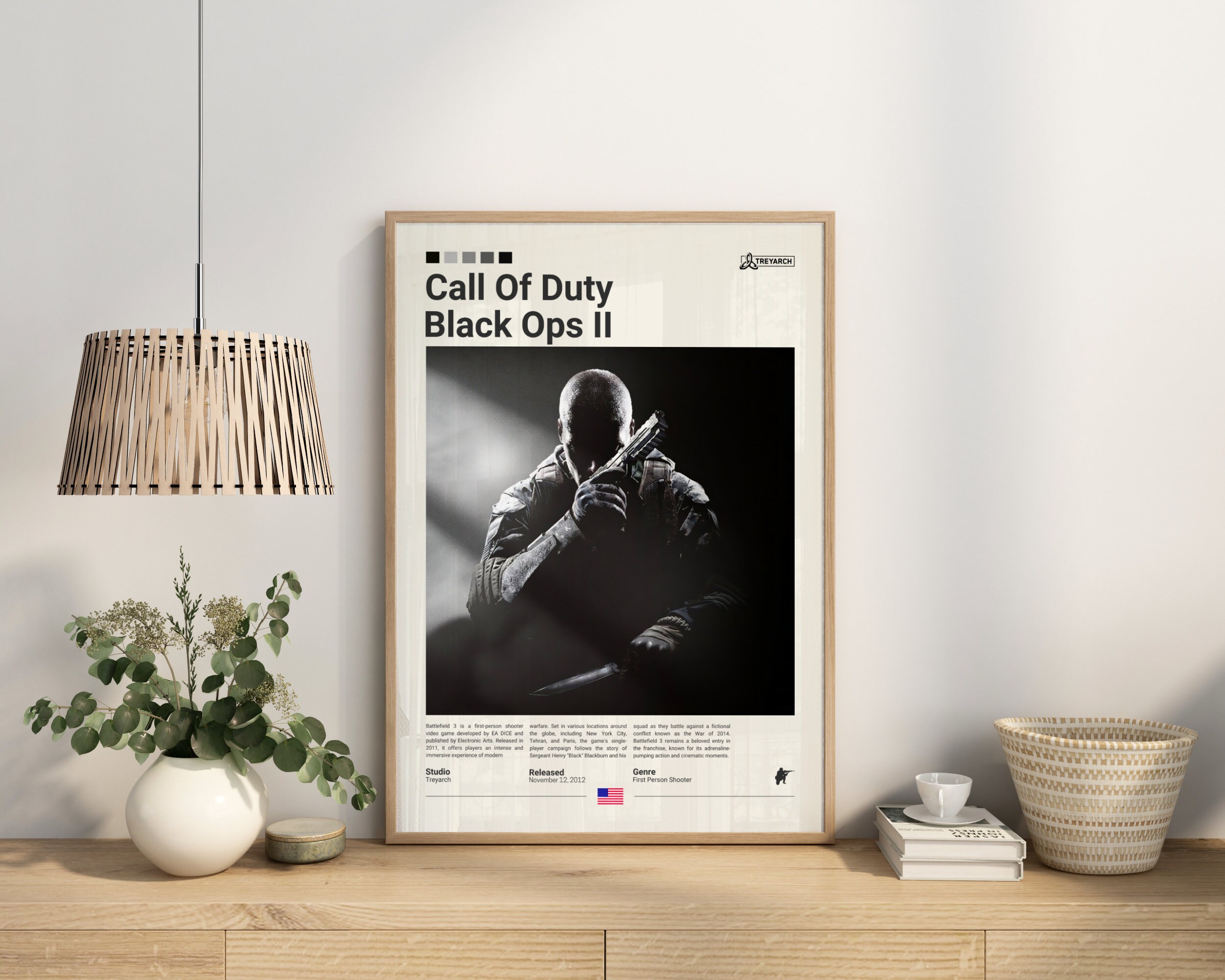 Call of Duty Black Ops 2 Poster, Gaming Room Poster, Gaming Wall Poster ...