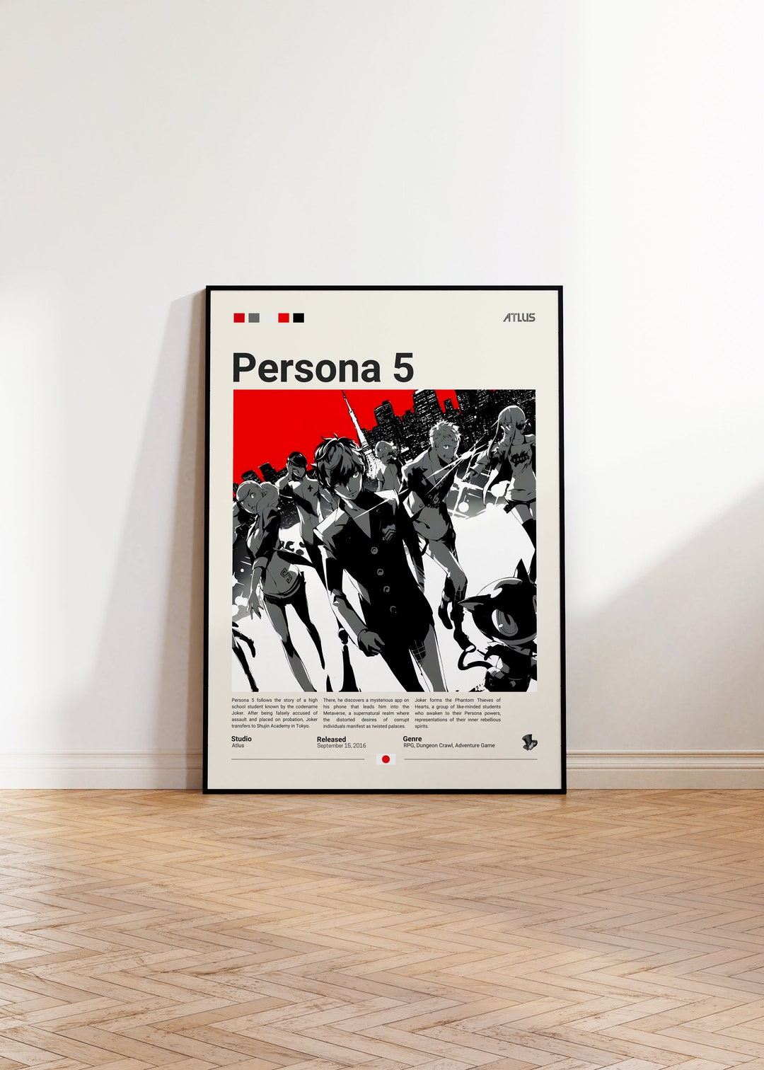 Persona 5 Poster, Gaming Room Poster, Gaming Wall Poster, Gaming Print ...