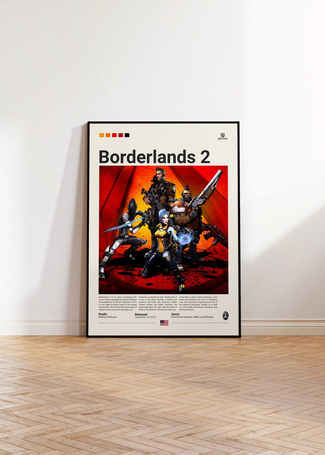 Borderlands 2 Poster, Gaming Room Poster, Gaming Wall Poster, Gaming ...