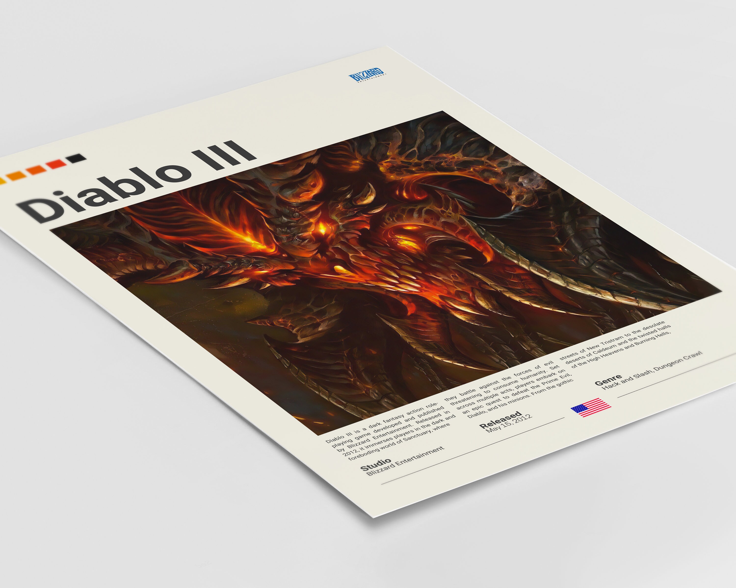 Diablo 3 Poster, Gaming Room Poster, Gaming Wall Poster, Gaming Print ...