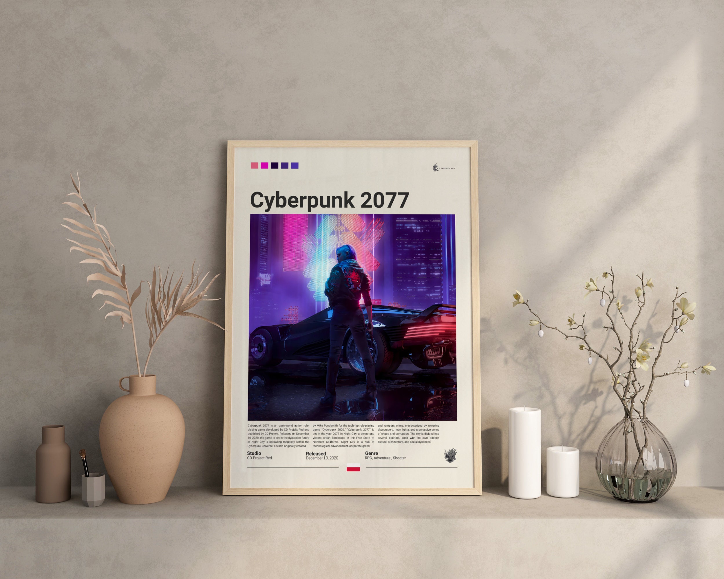 Cyberpunk 2077 Poster, Cyberpunk Poster, Gaming Room Poster, Gaming ...