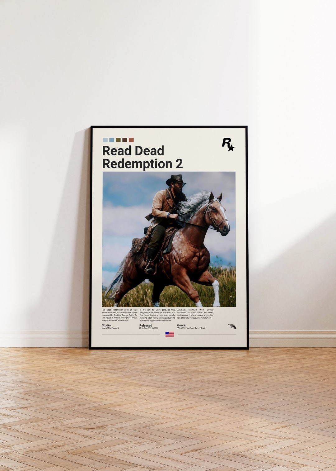 Red Dead Redemption 2 Poster, Gaming Room Poster, Gaming Wall Poster ...
