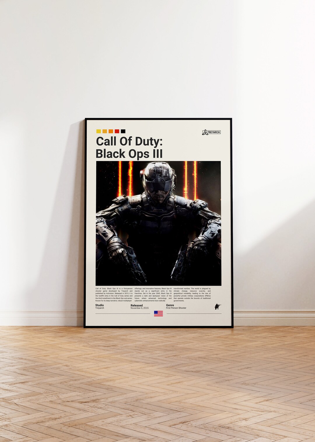 Call of Duty Poster, Black Ops 3 Poster, Gaming Room Poster, Gaming ...