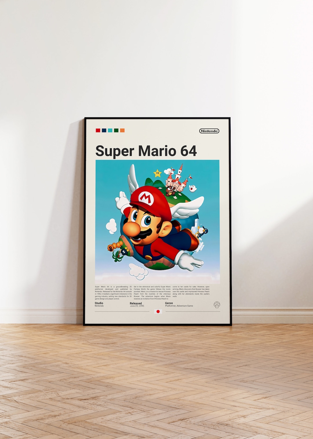 Super Mario 64 Poster, Gaming Room Poster, Gaming Wall Poster, Gaming ...