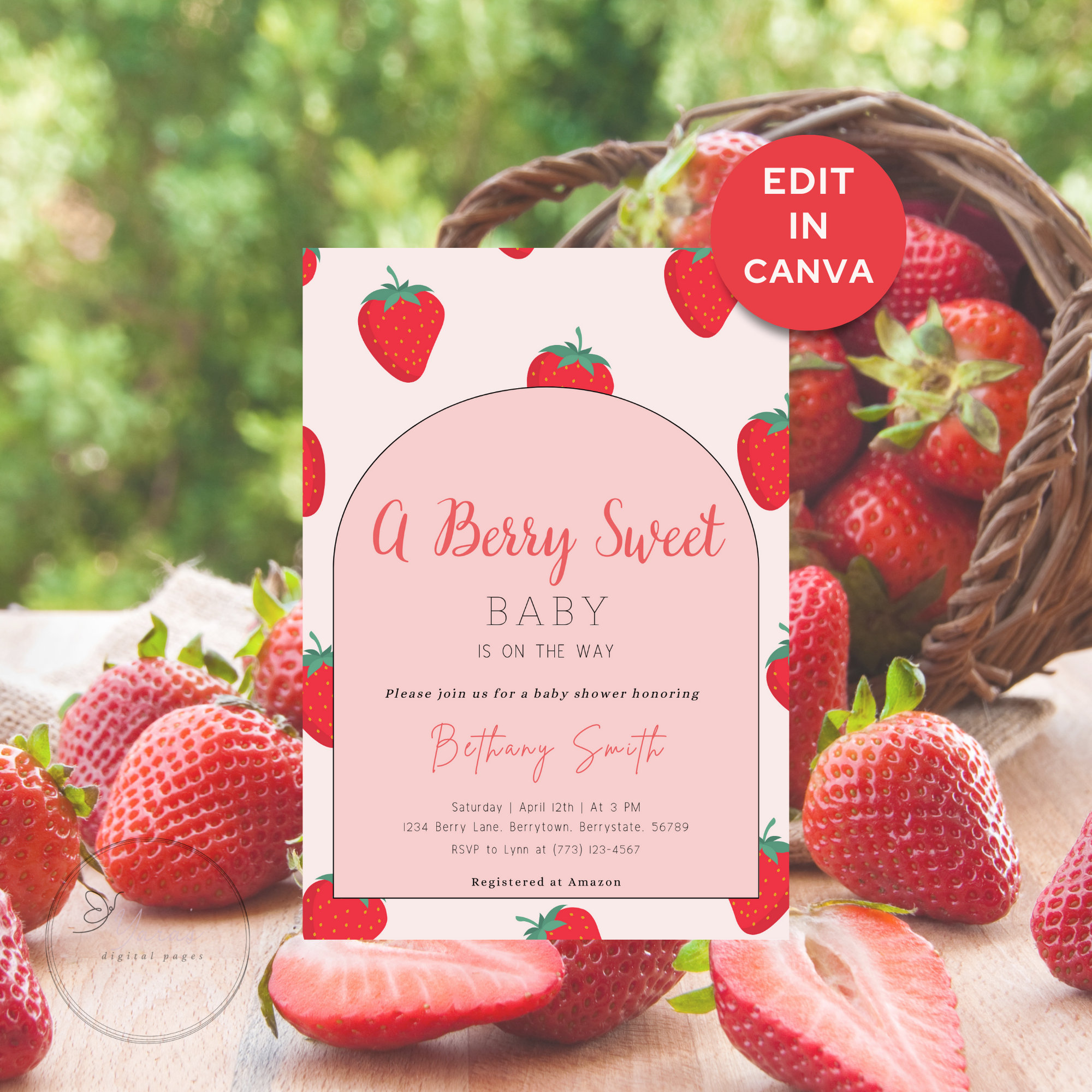 A Berry Sweet Baby is on the Way - Berry Sweet Baby Shower Invite ...