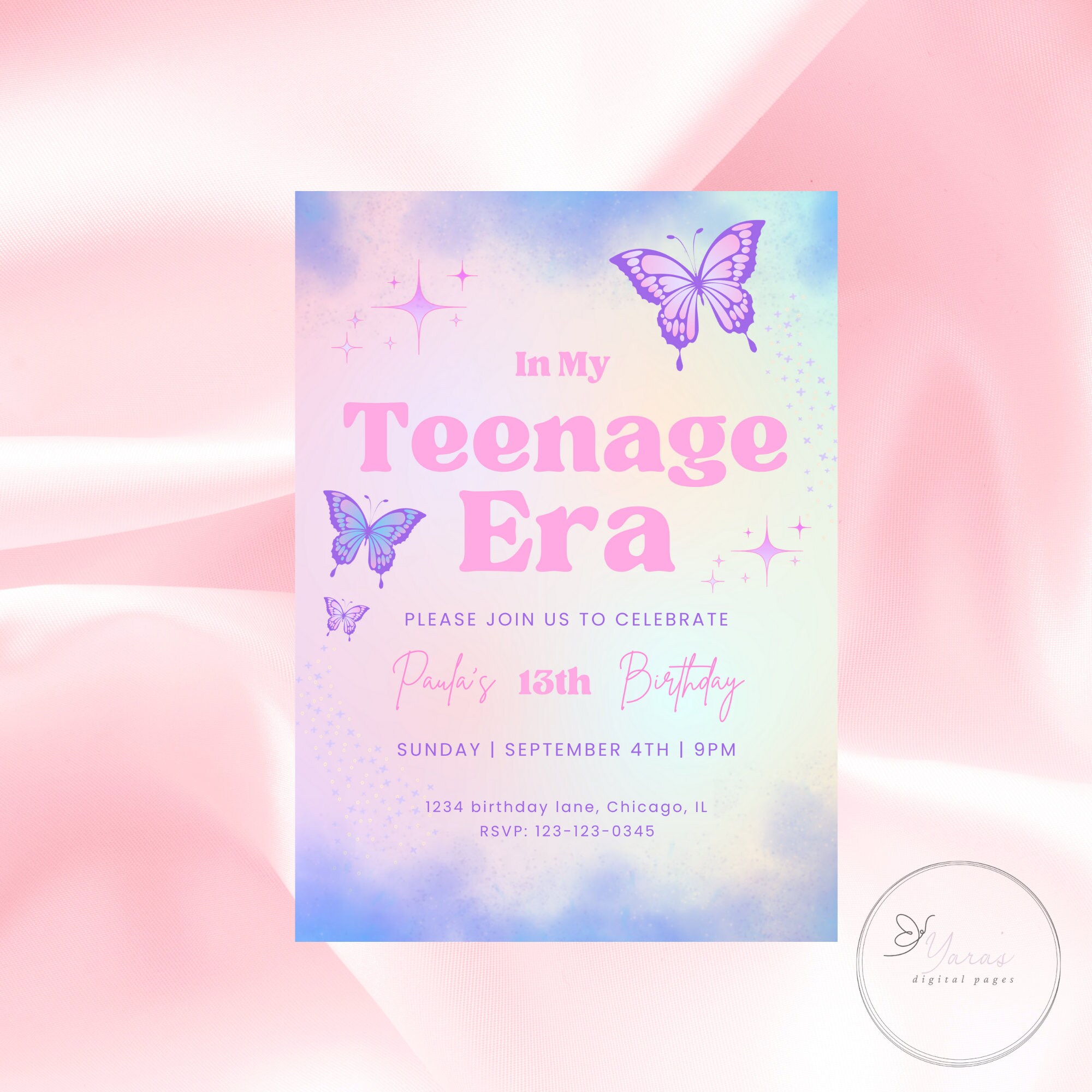 In My Teenage Era Taylor Swift Inspired Invite Era Invite Eras Tour ...