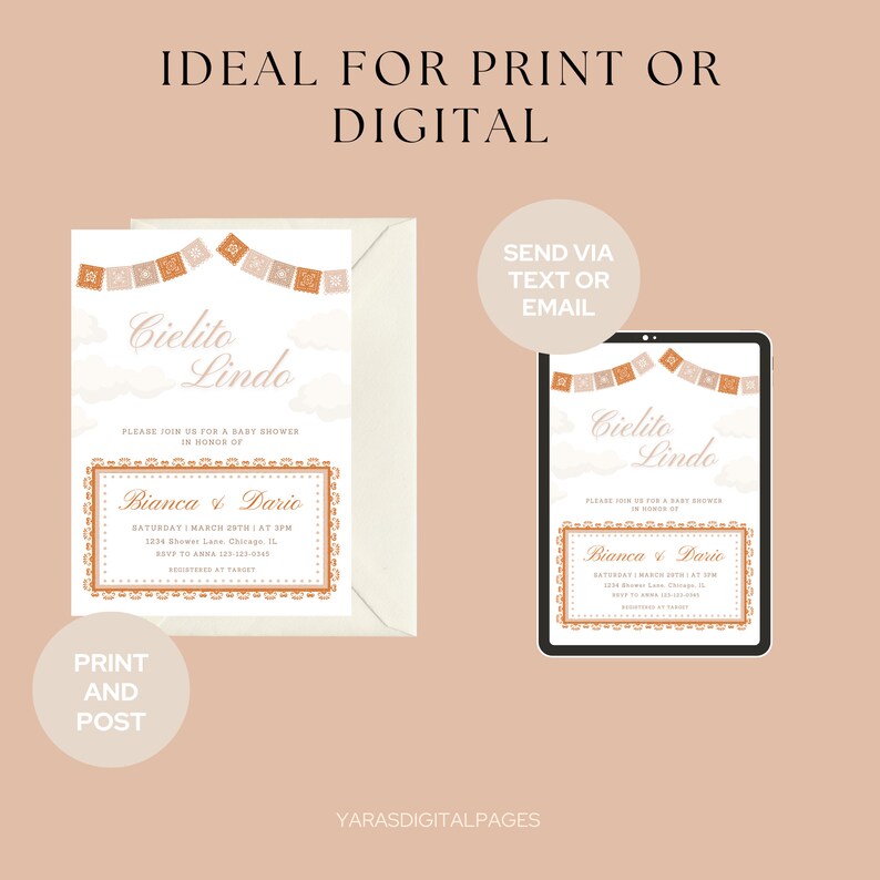 Cielito Lindo Invitation Bundle - Diaper Raffle - Books for Baby - Baby ...