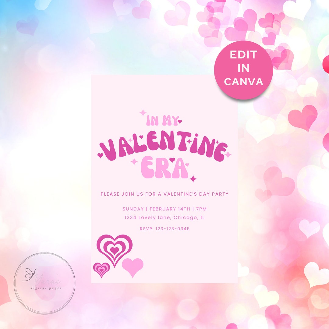 In My Valentine Era Valentine's Day Invite Taylor Swift Inspired Eras ...