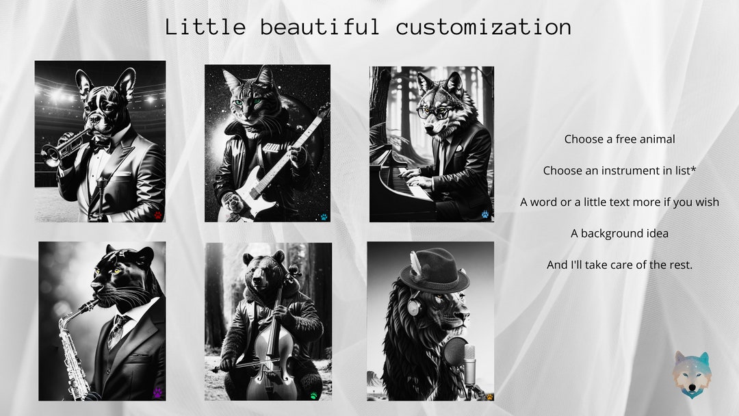 Customization Photo Print Digital Original Animal Wall Chart - Etsy