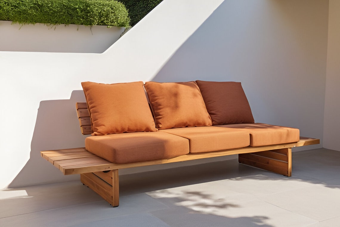 DIY Outdoor Bench With Backrest Plans (PDF) - Etsy