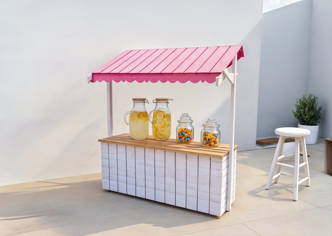 Lemonade Stand Plan, DIY Kids Lemonade Stand Plans PDF Download, Woodworking Build Plan, Garden ...