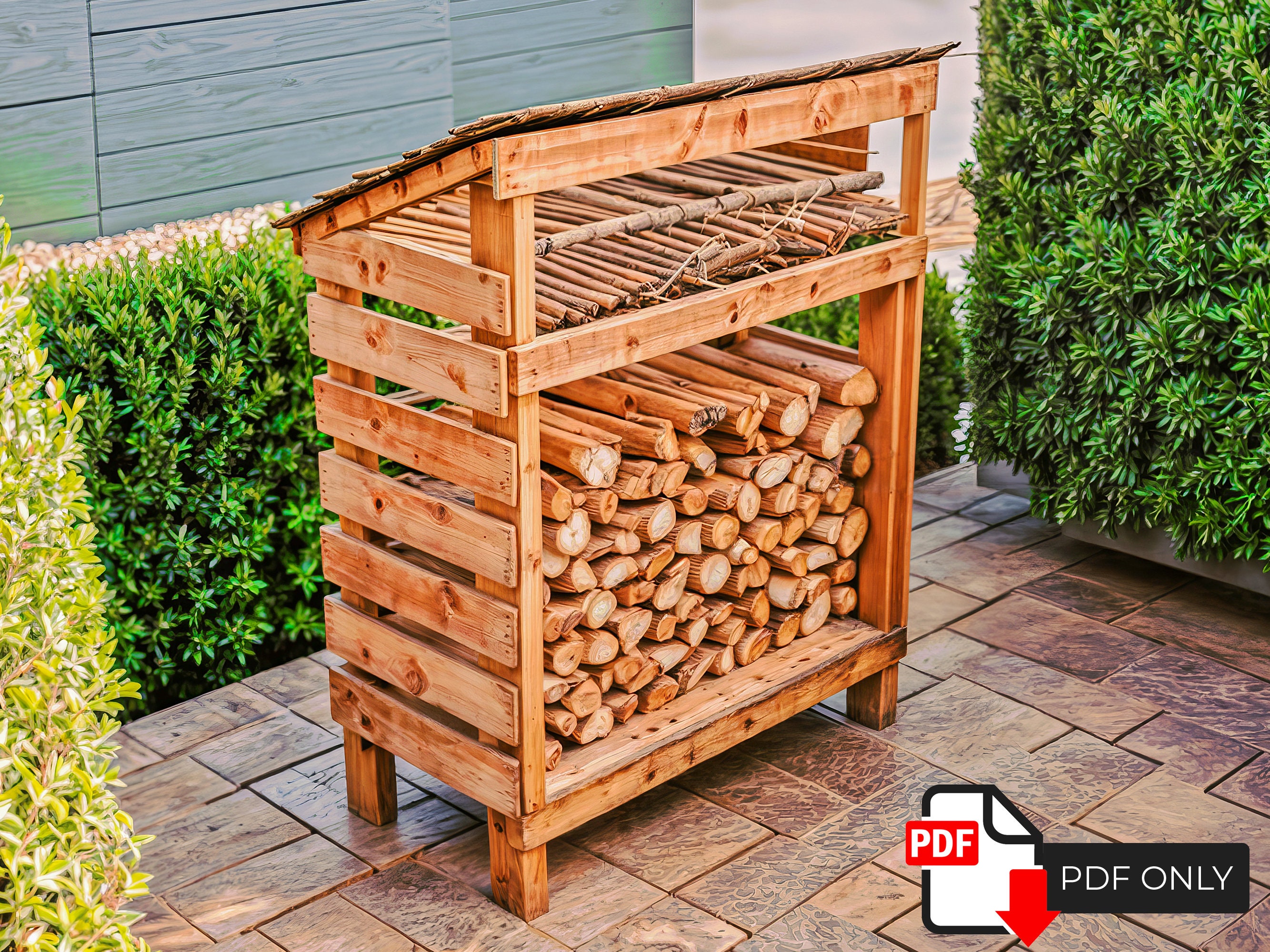 DIY Firewood Shed Plans Build Firewood Storage Garden Lean to Shed Firewood Rack DIY Firewood ...