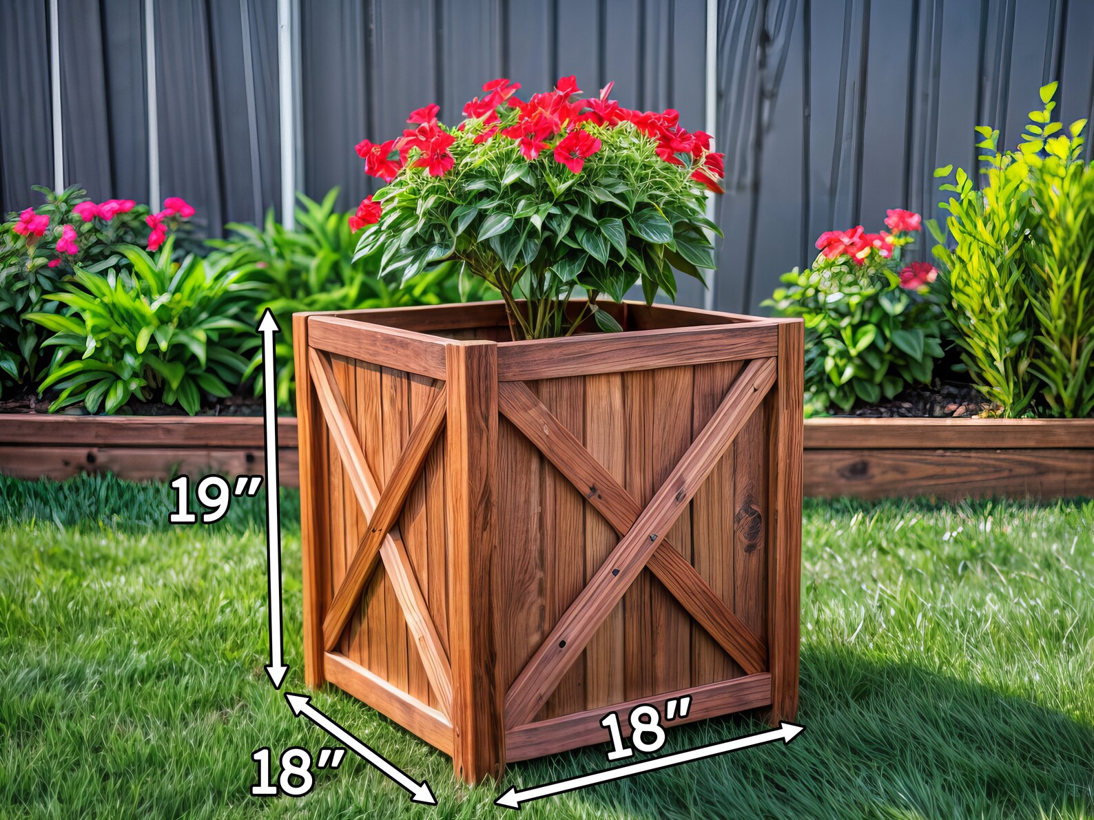 DIY Cedar Planter Box Build Plans, Digital Build Plans, Cedar Flower ...