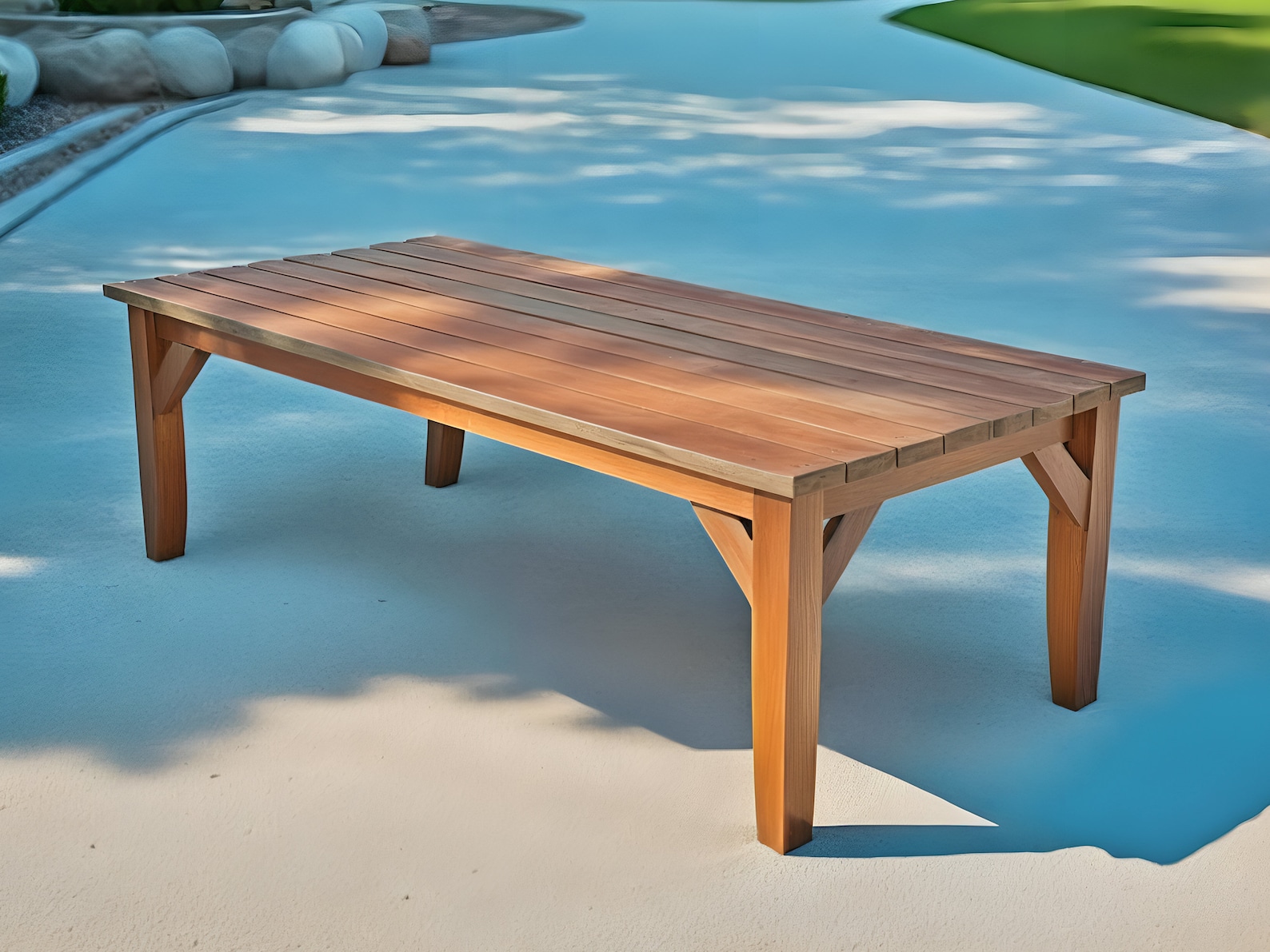 DIY Table With Benches Patio Table Set Plan Easy DIY Table Plan Bench ...