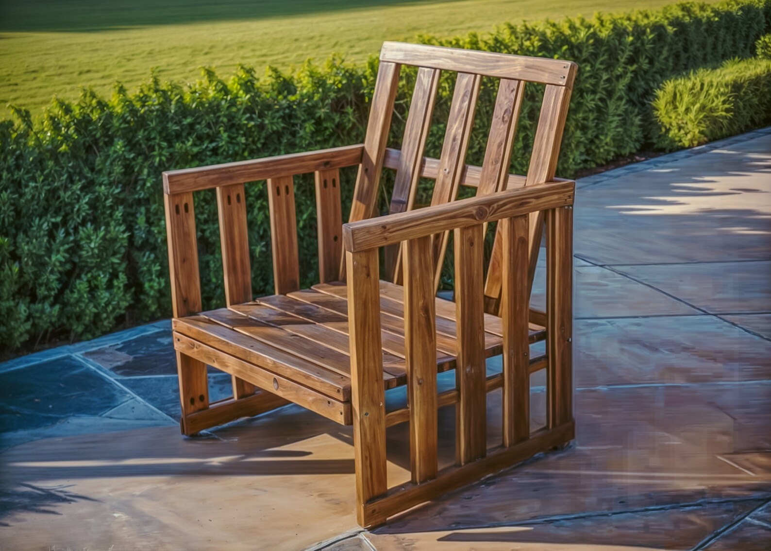 DIY Outdoor Chair Plans/ No Cut Chair DIY Plan, Garden Chair Plans ...