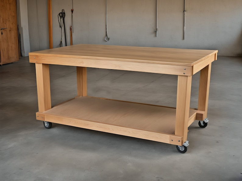 DIY Mobile Workbench Plans: 72x30 Garage Workstation (PDF) - Etsy