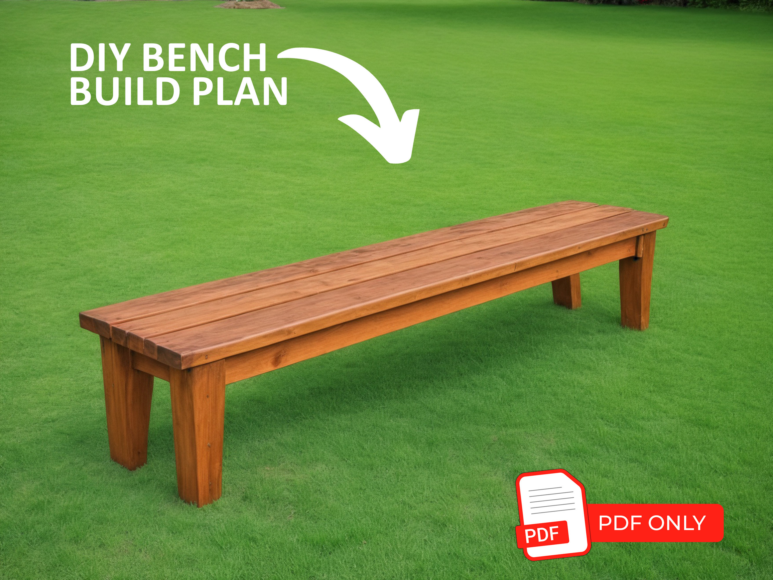 DIY Outdoor Bench Plan: Easy Patio & Garden Bench (PDF Plans) - Etsy