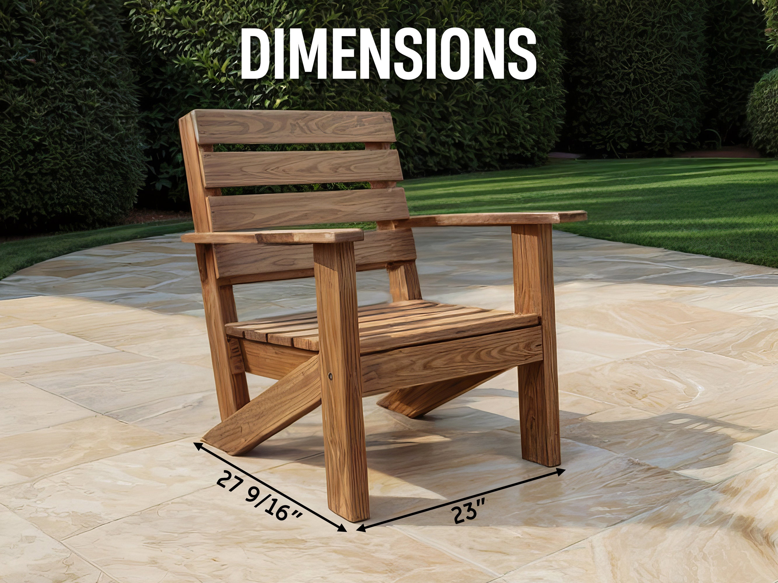 Wooden Outdoor Chair Build Plans: DIY Patio Chair (digital PDF) - Etsy