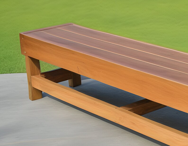 Simple Outdoor Wood Bench Plan PDF, Garden Bench Plan, Bench Plan, DIY ...