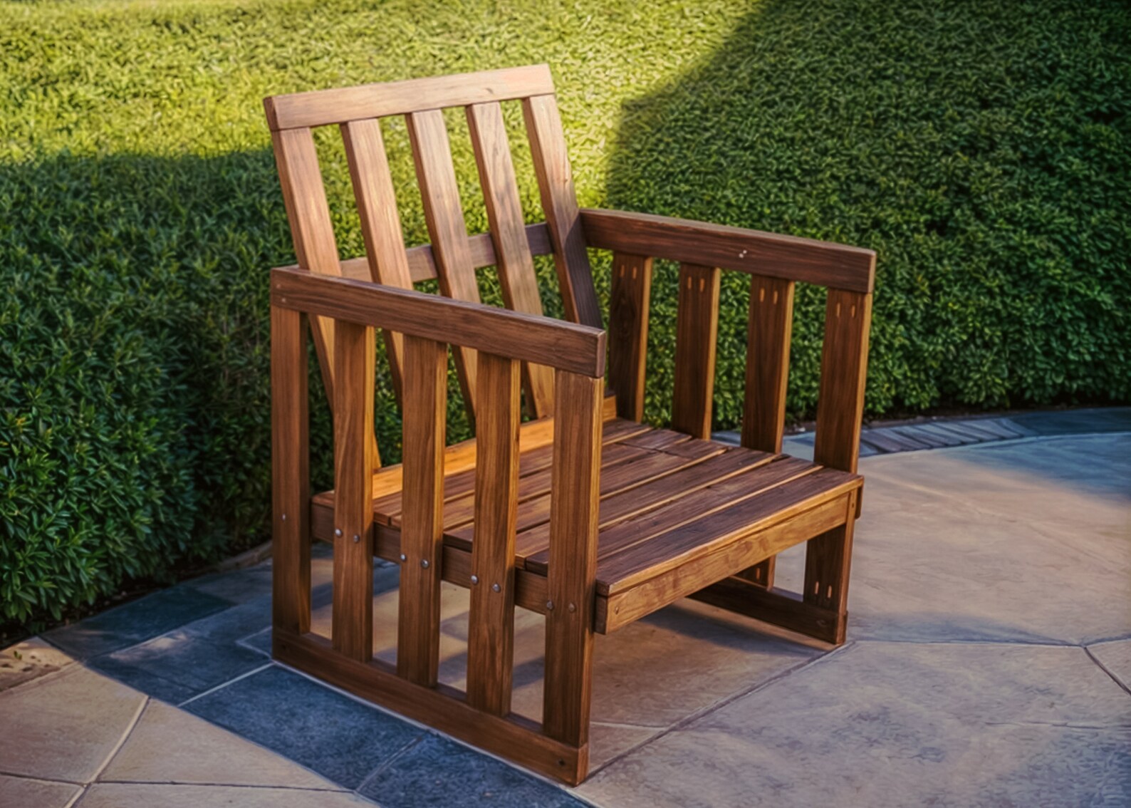 DIY Outdoor Chair Plans/ No Cut Chair DIY Plan, Garden Chair Plans ...