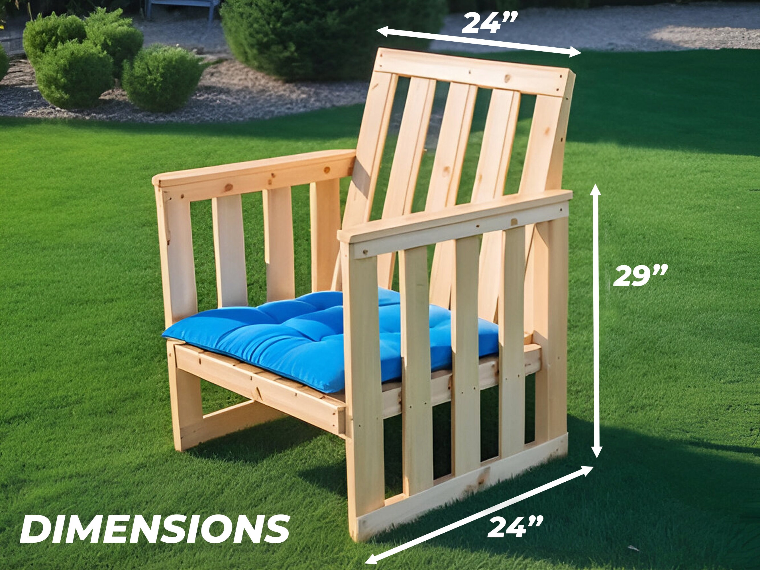 Easy DIY Garden Chair Plan, Wood Working Plans, Build Plans , Diy ...