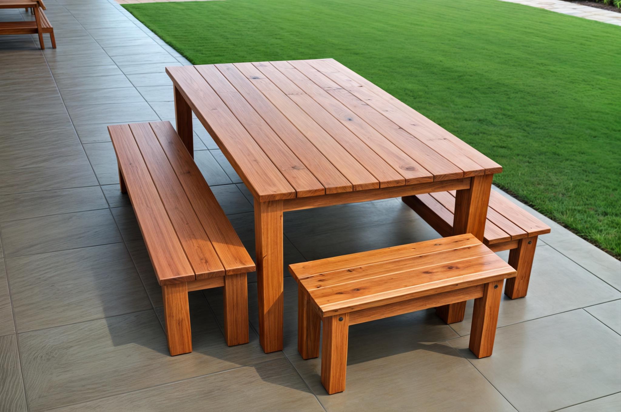 DIY Table With Benches | Patio Table Set Plan Easy | DIY Table Plan ...